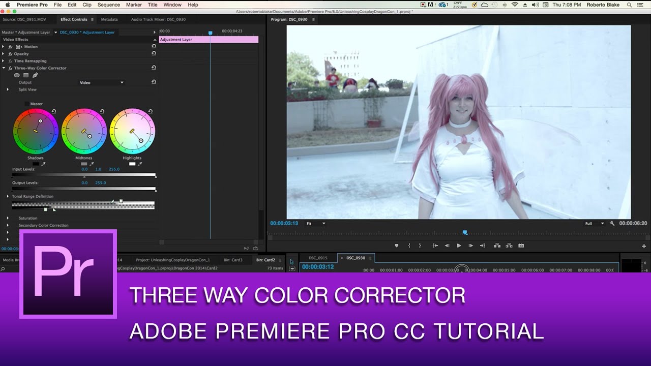 Premiere Pro Three Way Color Corrector Tutorial | Premiere Pro CC ...