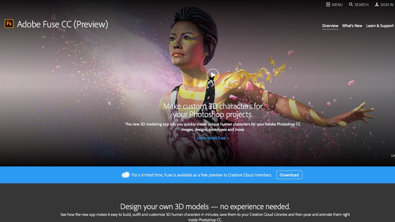 Adobe Fuse CC Preview Released - Guapify - Democratizing Wealth