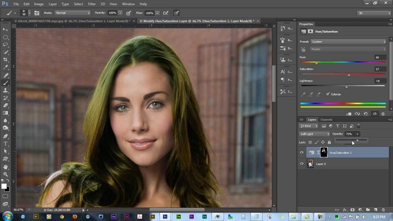 How To Change Hair Color in Photoshop CS6 | Photoshop Tutorial ...